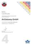 AirGateway granted with the IATA NDC Certification level 4 - AirGateway